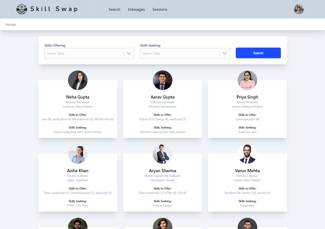 SkillSwap - Empowering growth through Sharing Knowledge